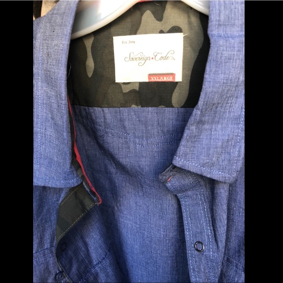 Sovereign Code | Shirts | Sovereign Code Shirt Camouflage Cuff Snaps ...